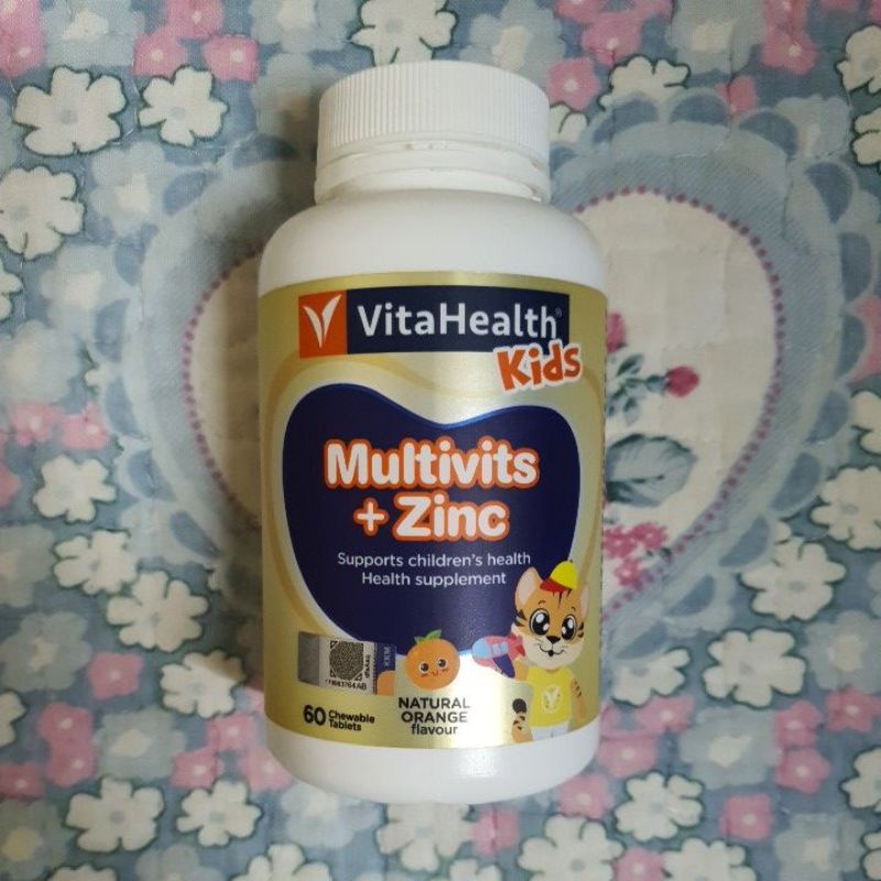 Vitahealth Multivits + Zinc Chewable Tablets 60s (Orange Flavour ...