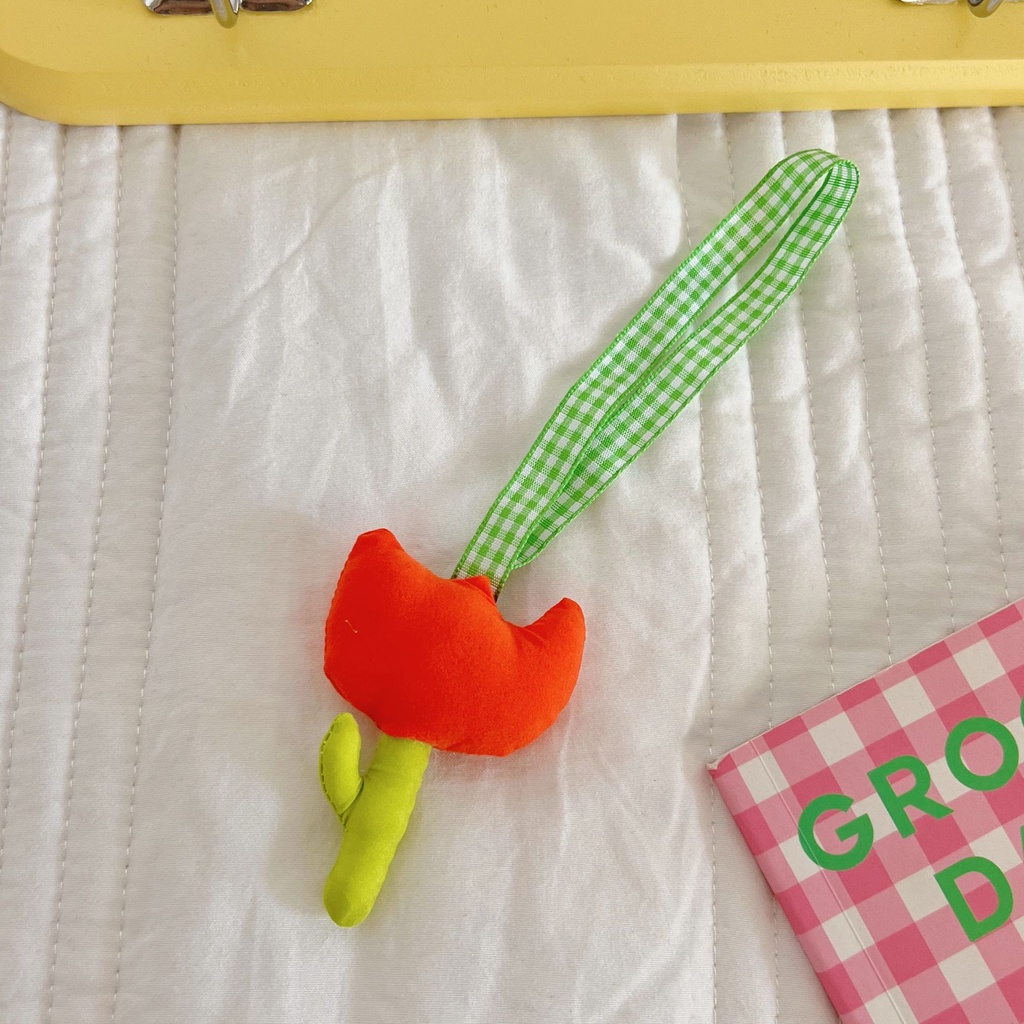 YoYo Keychain Cute Tulip Bag Cloth Pendant Cartoon Candy Color Flowers ...