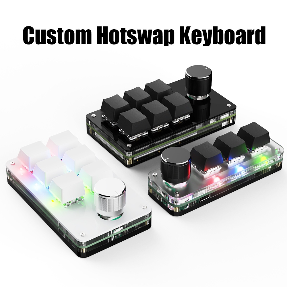 Programming Macro Custom Knob Keyboard RGB 3 Key Copy Paste Mini Button Photoshop Gaming Keypad ...