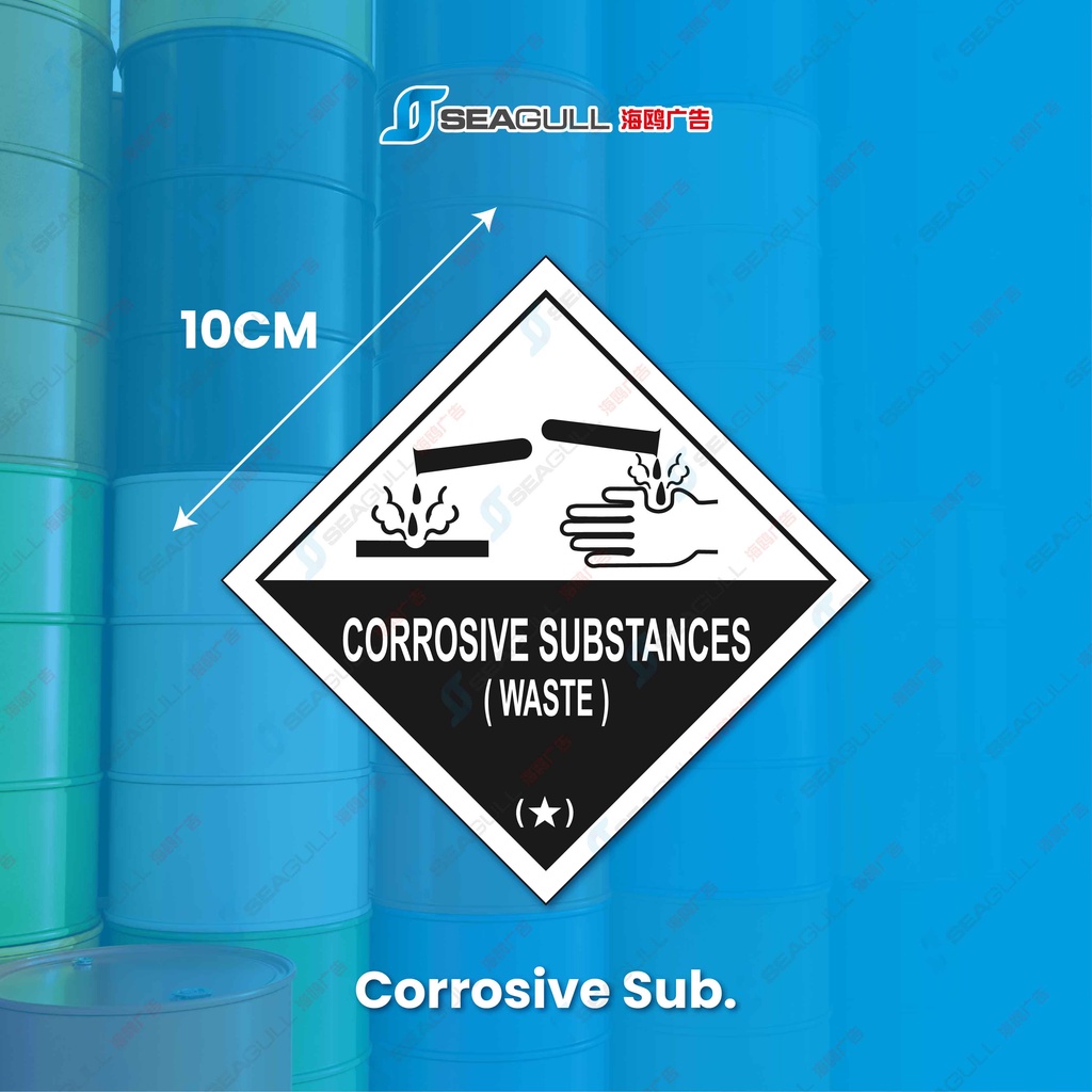 Flammable Sticker Schedule Waste Sticker Explosive Substances Danger ...