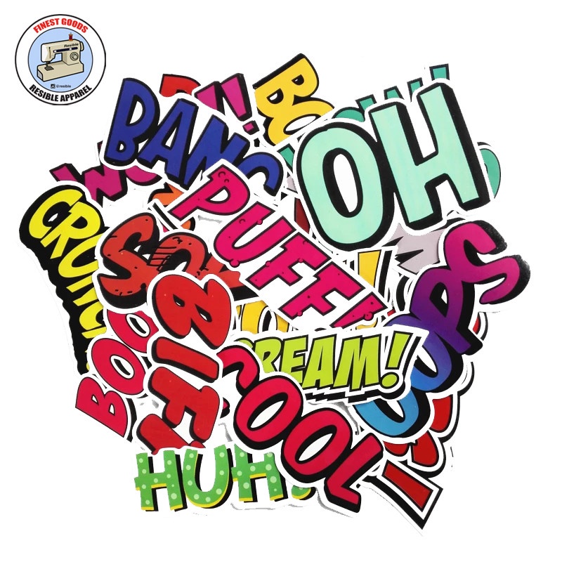 Buzzword Text Comic Cartoon Sticker Set mixed 25pcs | Shopee Malaysia