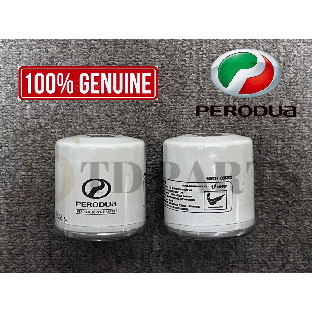 100% GENUINE PERODUA AXIA BEZZA MYVI NEW ATIVA ARUS OIL FILTER 15601 ...
