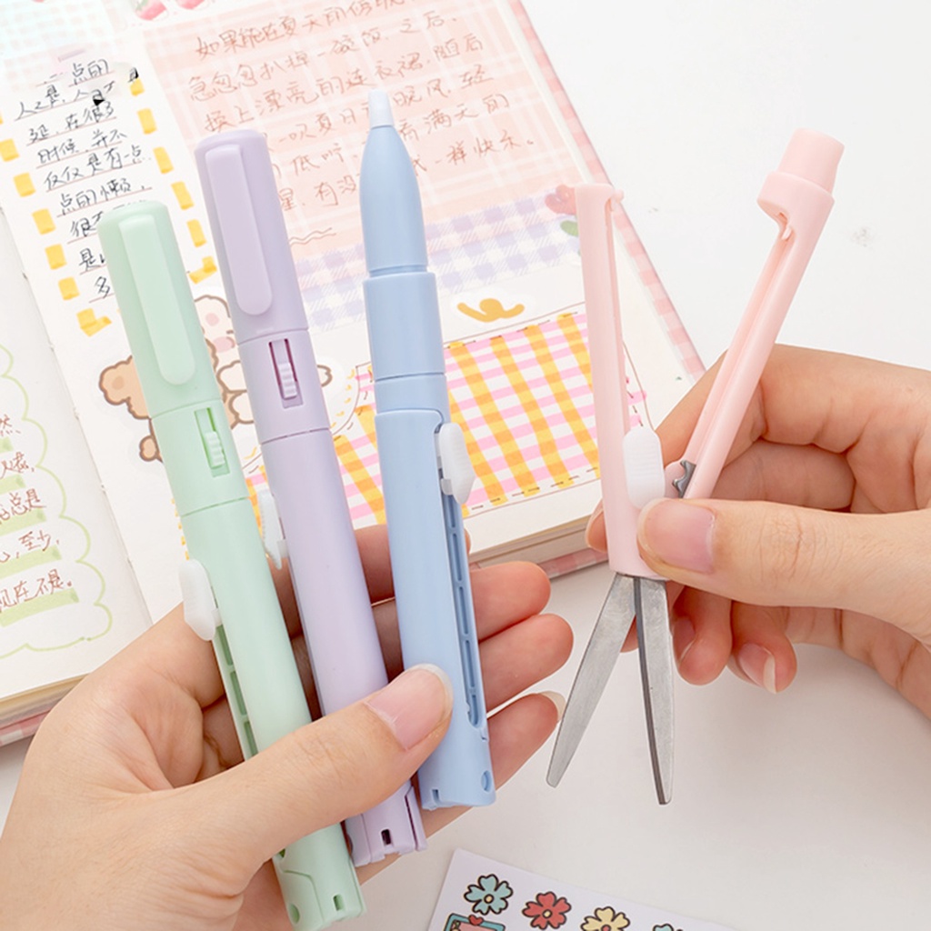 2 In 1 Foldable Scissors Carving Knife Portable Multi-function Pen ...
