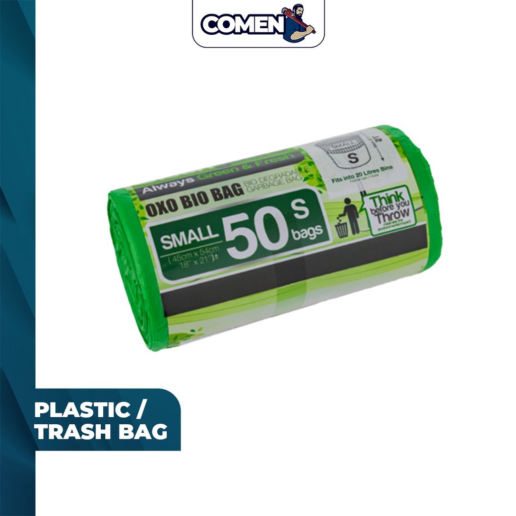 CLEANGUARD Oxo Bio Bag S 50PCS (Green) Bio Degradable Garbage Rubbish ...