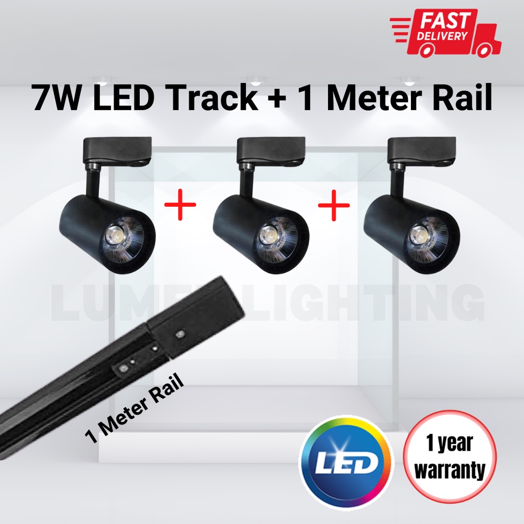 led Track Light SET 3 Track lights + 1 meter Track | spotlight ceiling ...