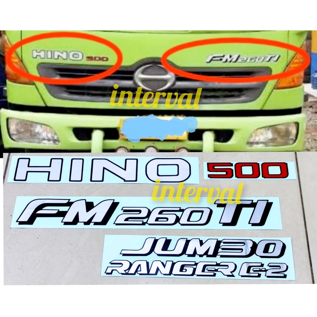 Hino 500 FM260TI Jumbo Ranger Car Truck Front Body Sticker | Shopee ...