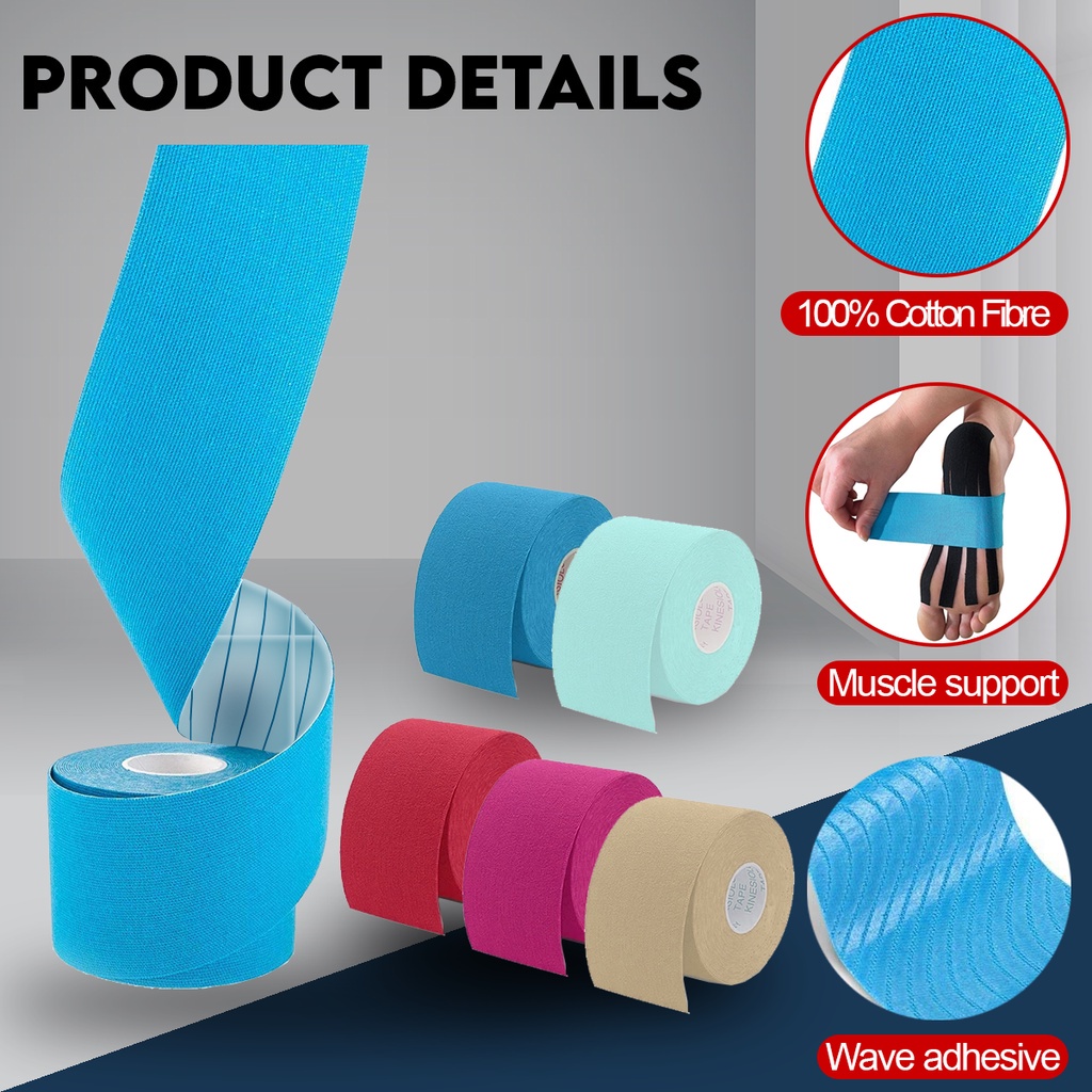 Fitness Kinesiology Sport Elastic Tape Physio Strapping Muscle Tape ...