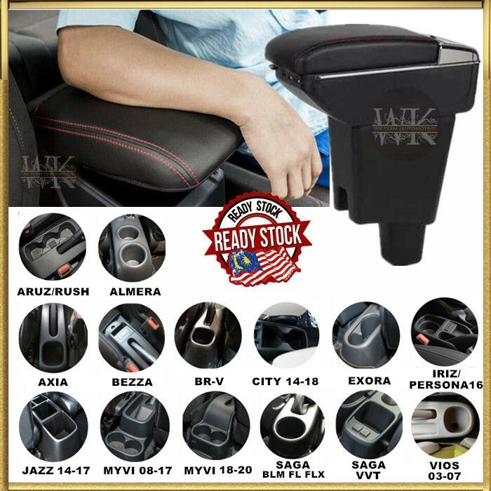 Premium Arm Rest 4USB 7USB Armrest Myvi Axia Aruz Saga Alza Bezza Brv ...