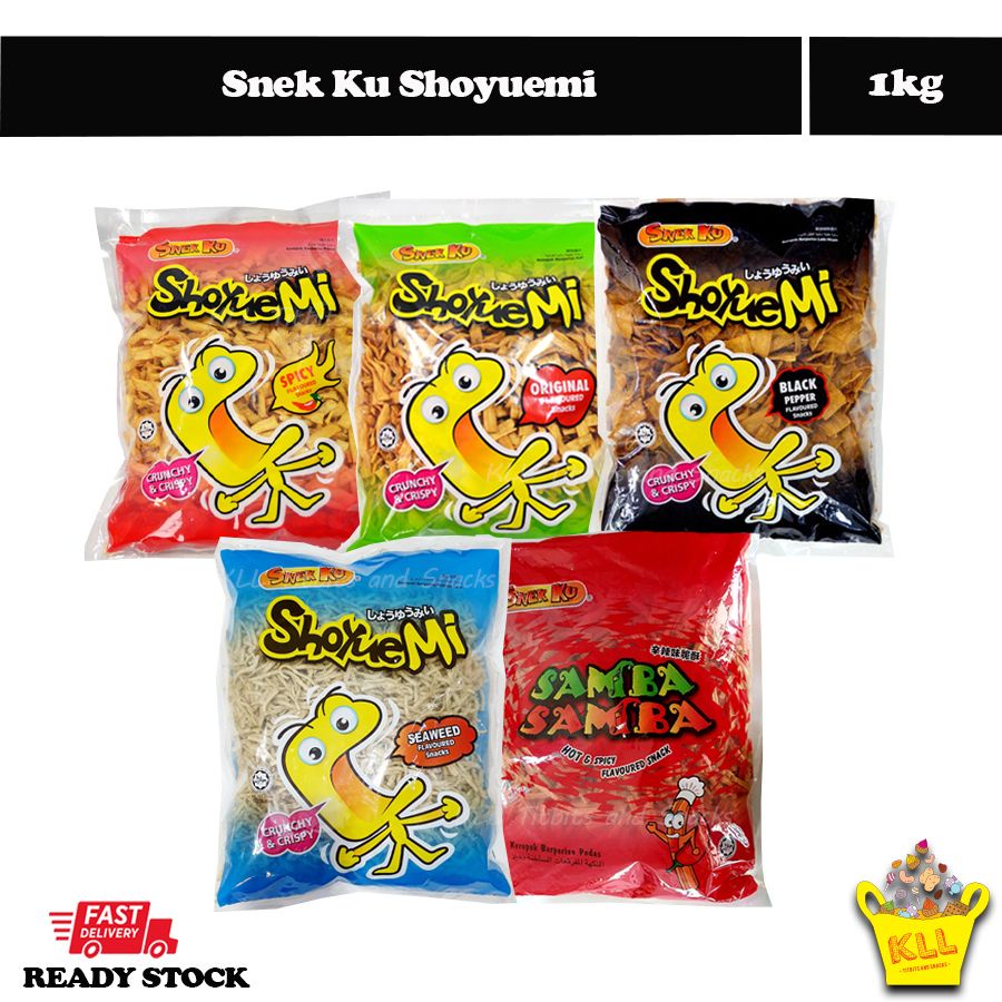 Snek Ku Shoyuemi (Original, Spicy, Seaweeds, Black Pepper & Samba-Samba ...