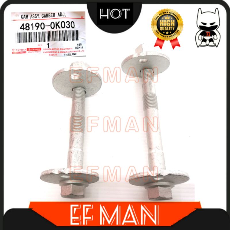 TOYOTA HILUX VIGO KUN25 KUN26 LOWER ARM CAMBER BOLT LONG SHORT ADJUS ...