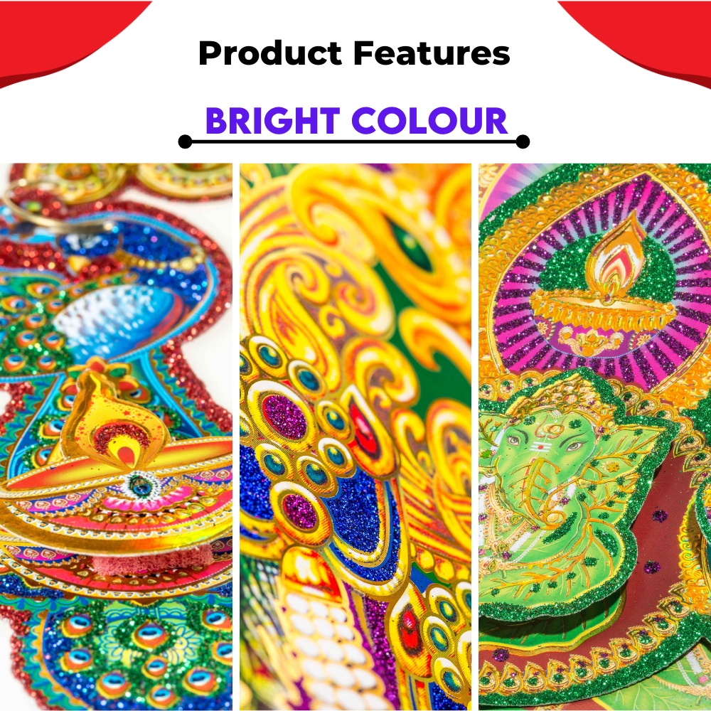 SUPERSAVE Deepavali Wall Collection 3D Sticker Diwali Hanging Ornament ...