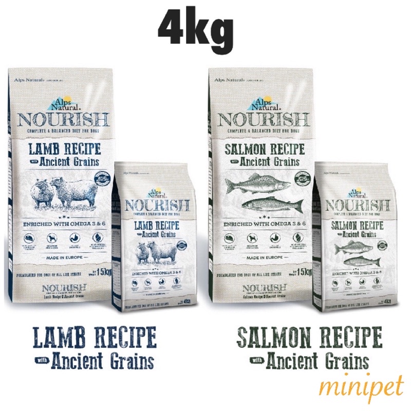 NEW STOCK! Alps Natural Nourish Dog Food 4kg Salmon / Lamb | Shopee ...