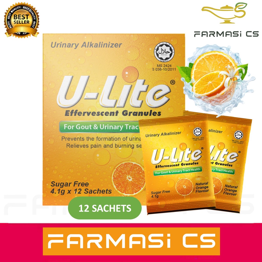 U-lite Effervescent Granules Sugar Free 12 Sachets EXP:09/2027 ...