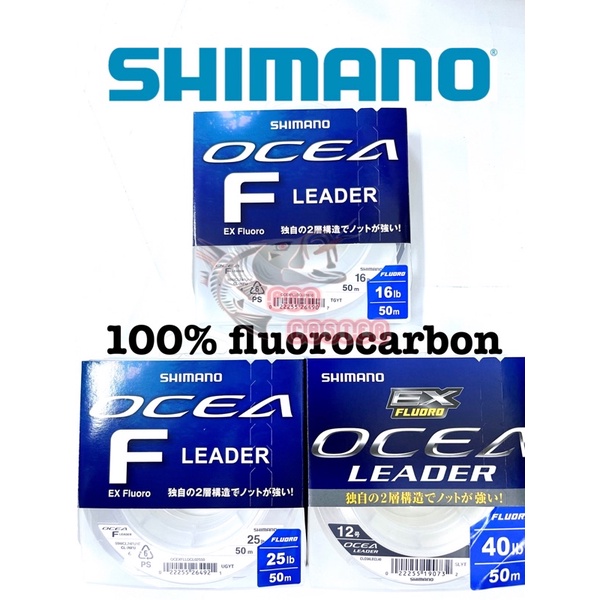 SHIMANO OCEA LEADER - 100% FLOUROCARBON LEADER FISHING LINE | Shopee ...