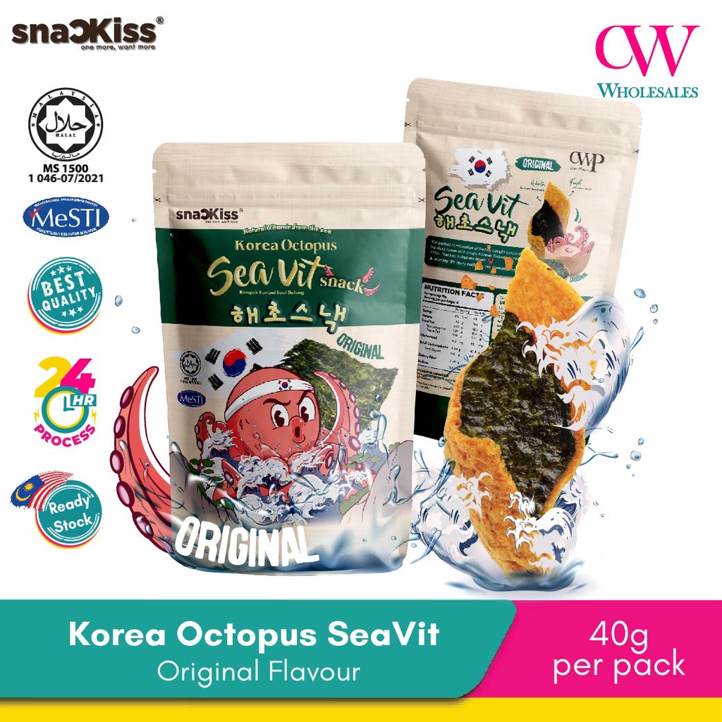 Seavit Crunchy Korea Octopus Seavit snack SEA-VIT Korea Octopus Seaweed ...