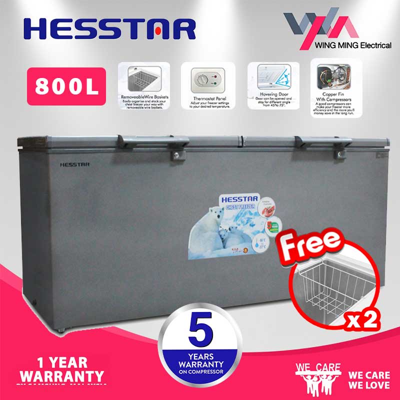 Hesstar 800L Chest Freezer 2 Door/Peti Beku 2 Pintu (HCF-PS800L) Peti ...