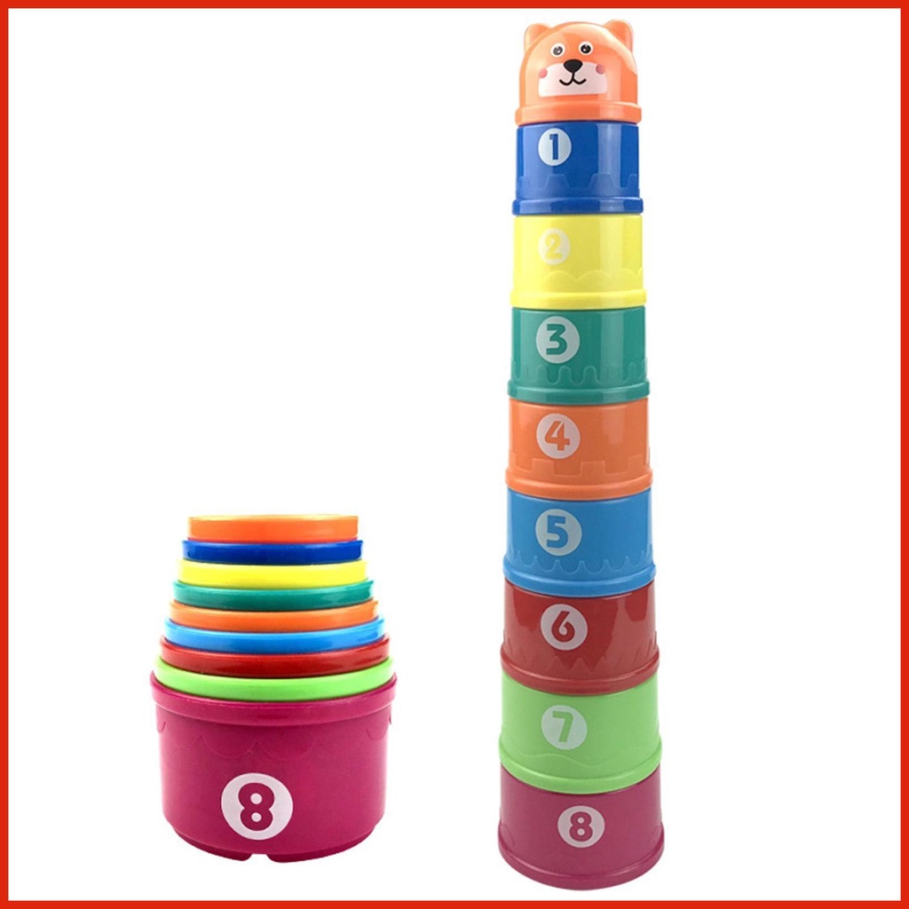 Baby Building Cup Toys Toddlers Stacking Toys Nesting Cups with Numbers ...