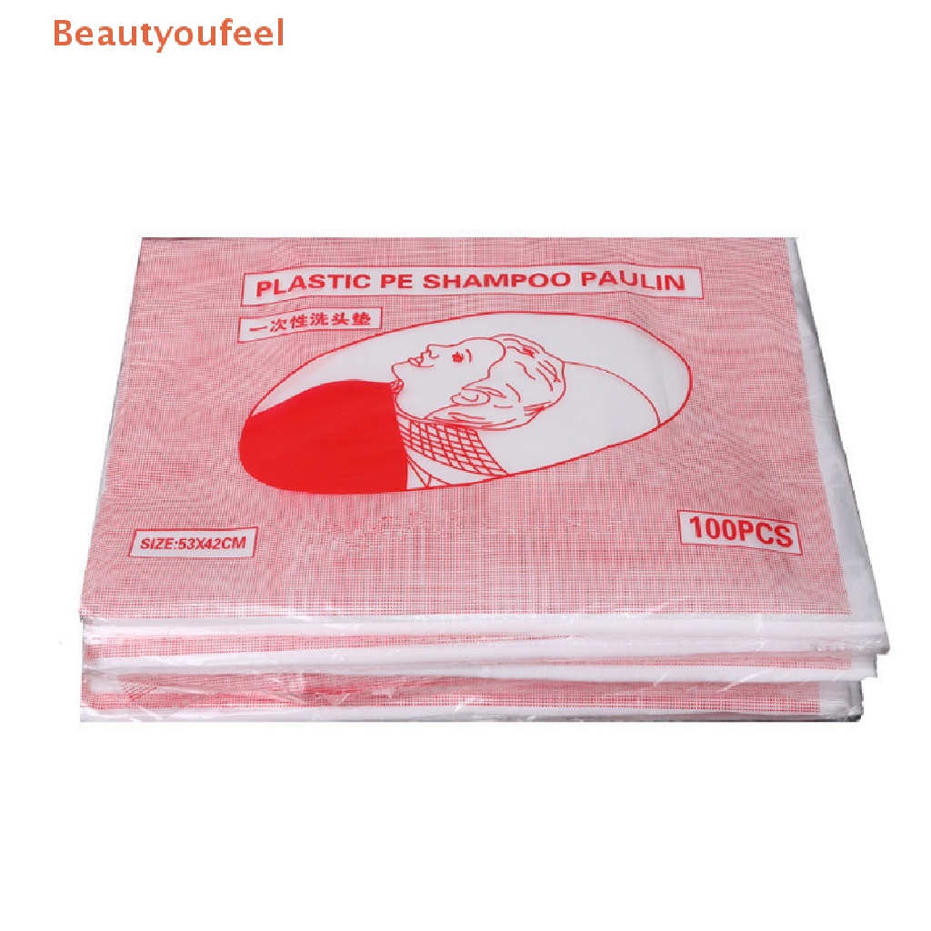 Beautyoufeel 100Pcs Waterproof Disposable Hair Salon Capes Washing Pads ...