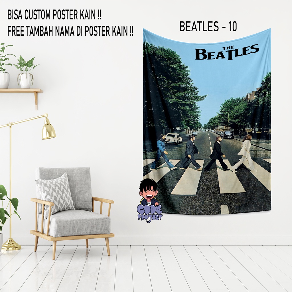 The beatles FABRIC poster - the beatles - the beatles wall display ...