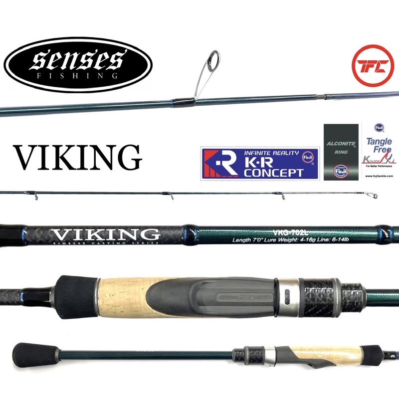 SENSES Viking Ultra Light Spinning Rod Joran Pancing Casting Fuji ...