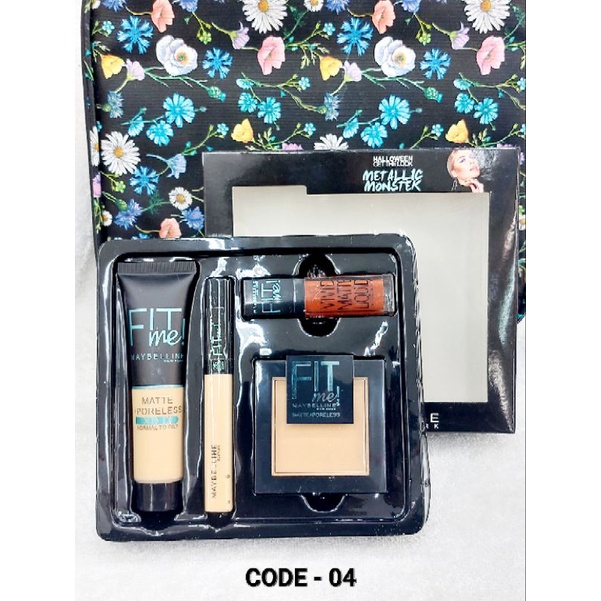 FIT ME SET 4in1 12 HRS LARIS Foundation+concealer stick+powder | Shopee ...