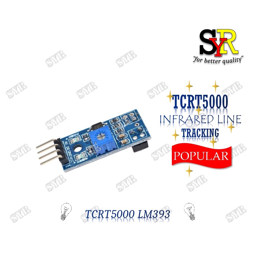 TCRT5000 Infrared Reflective IR Photoelectric Switch Barrier Line Track ...