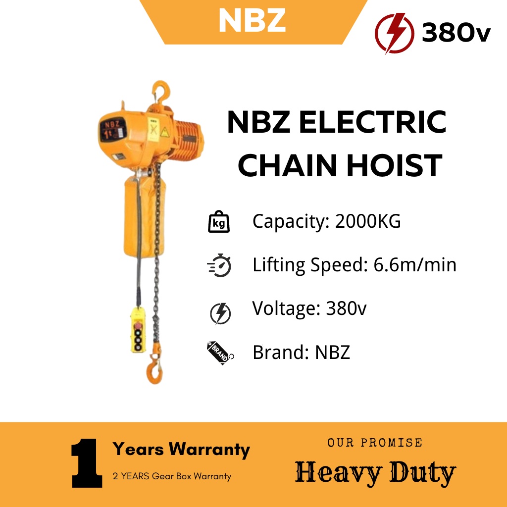 [Ready stock] NBZ 3 Phase 380V Electric Chain Hoist crane running hoist ...