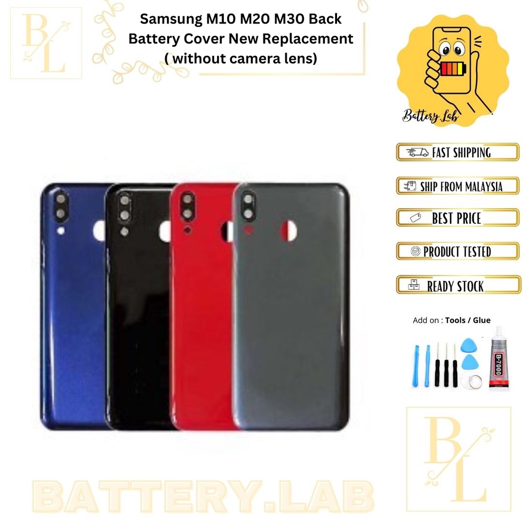 Samsung M10 M20 M30 Back Battery Cover New Replacement ( without camera ...