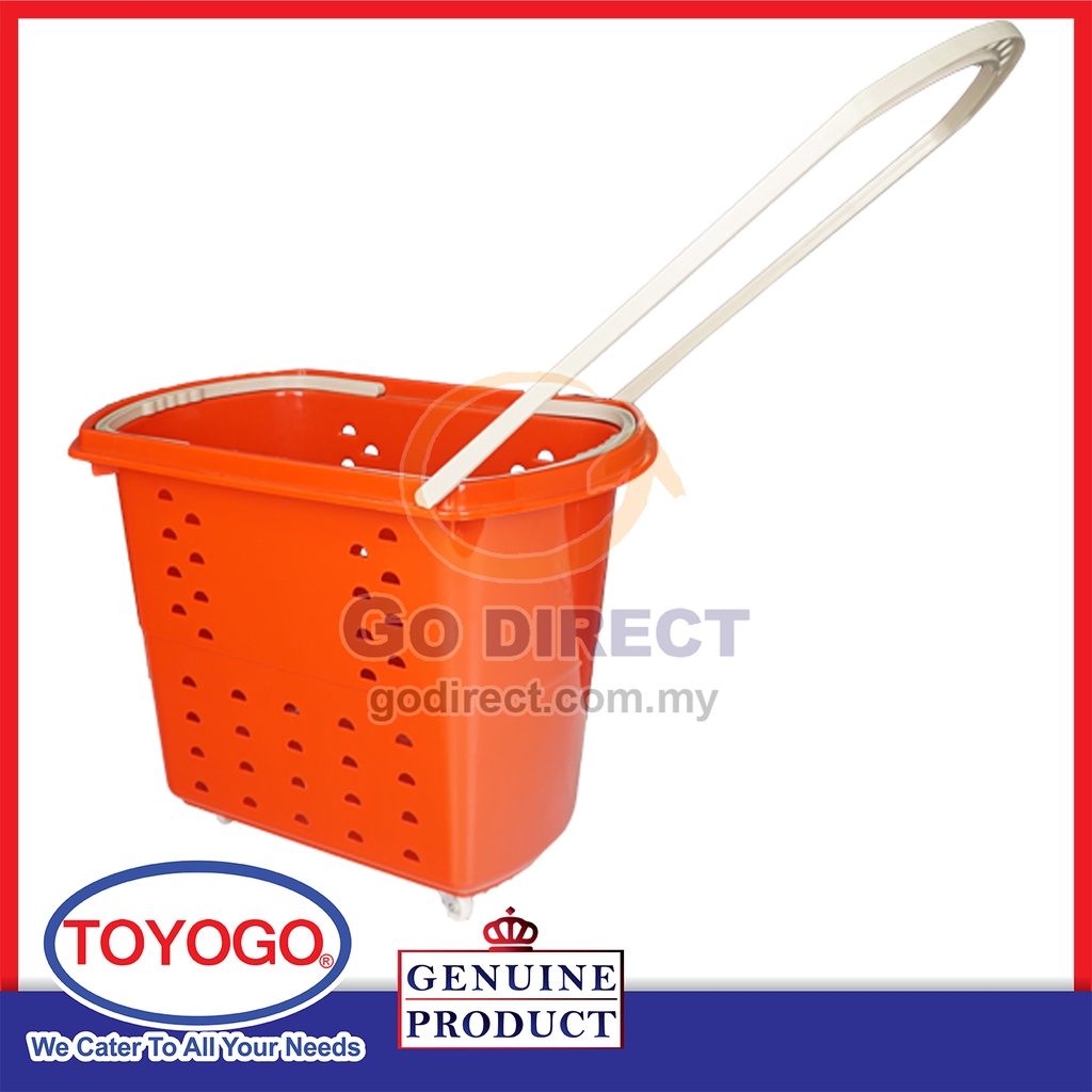 TOYOGO Multipurpose Trolley Shopping Carrier Laundry Basket w wheels ...