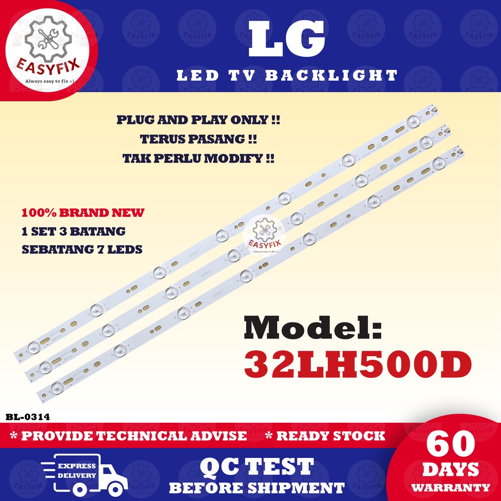 32LH500D LG 32 INCH LED TV BACKLIGHT ( LAMPU TV ) 32" LED BACKLIGHT 32 ...