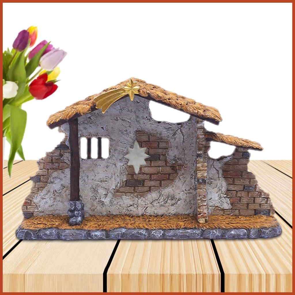 Nativity Creche Stable Christmas Manger Scene Christmas Table ...