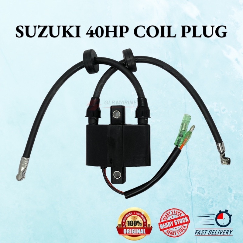 COIL PLUG SUZUKI 9.9HP 15HP 40HP YAMAHA IGNITION COIL 2-STROKE DT9.9 ...