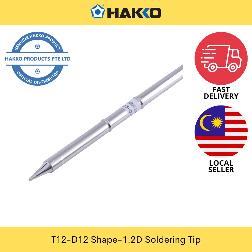 HAKKO T12-D12 Shape-1.2D Soldering Tip | Hakko Products T12 Soldering Station Iron Tip Welding ...