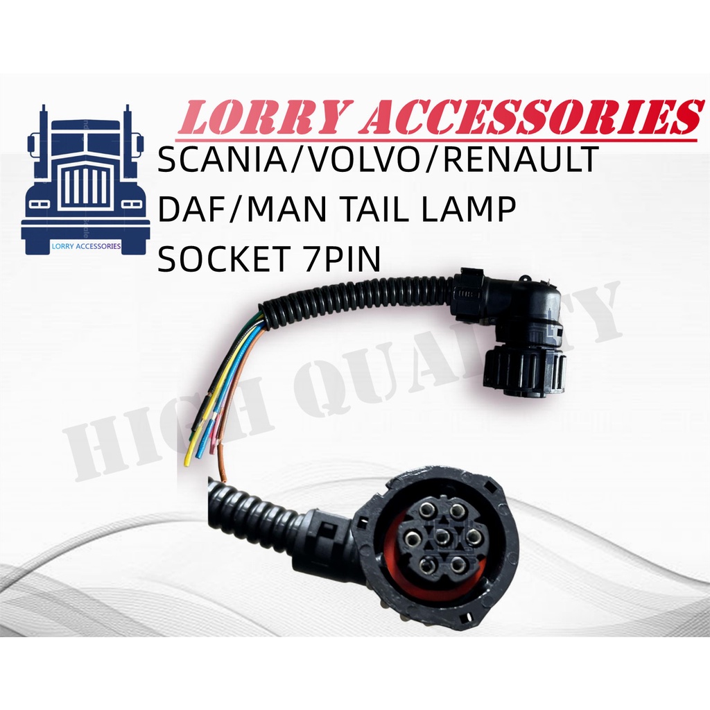 SCANIA/VOLVO/RENAULT/DAF/MAN TAIL LAMP SOCKET 7PIN | Shopee Malaysia