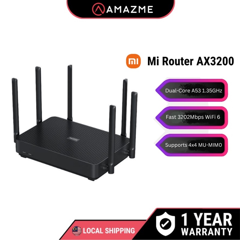 Xiaomi Mi Router AX3200 Mesh Network Up to 3202 Mbps* 256MB Memory x ...