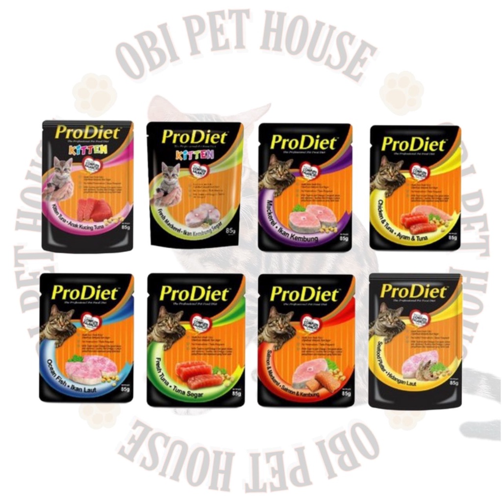 Pro Diet Pouch Wet Food 85G ProDiet Makanan Basah Untuk Anak Kucing ...