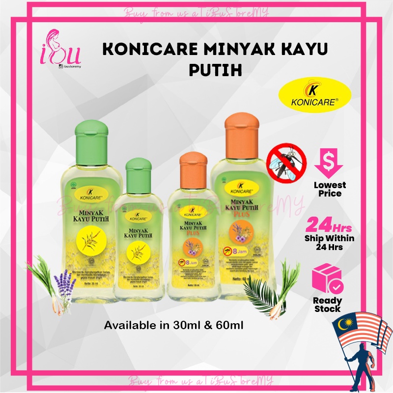 Konicare Minyak Kayu Putih Plus 30ml 60ml Cajuput Oil Aromatherapy Body ...