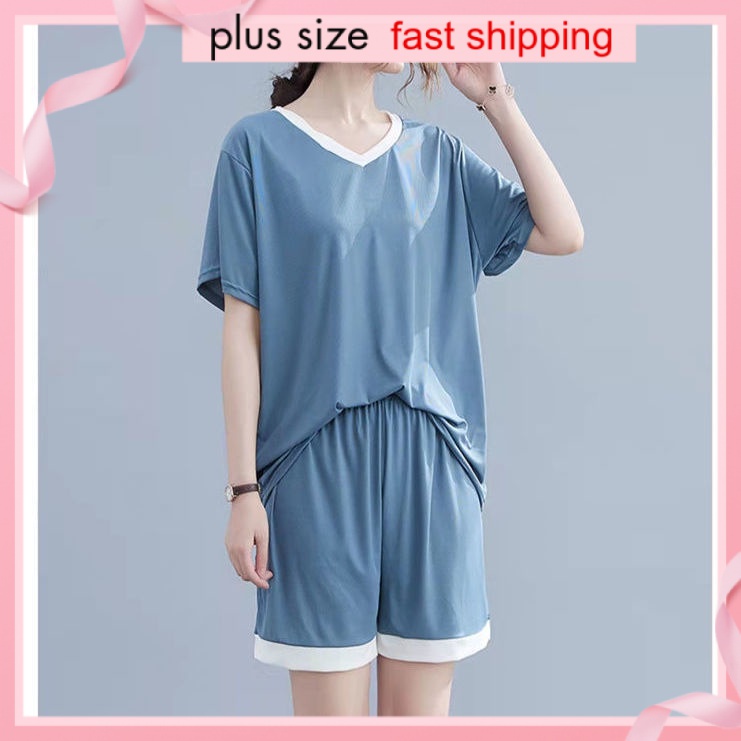 Plus Size Womens Clothing Fat Sister Mm Pajamas Women Summer Thin Style 150kg Loose Short 