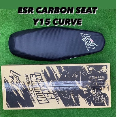 ESR MOTOR CARBON SEAT LOGO ESR FOR Y15 / Y16 / LC135 V1 / LC135 V2-V7 ...