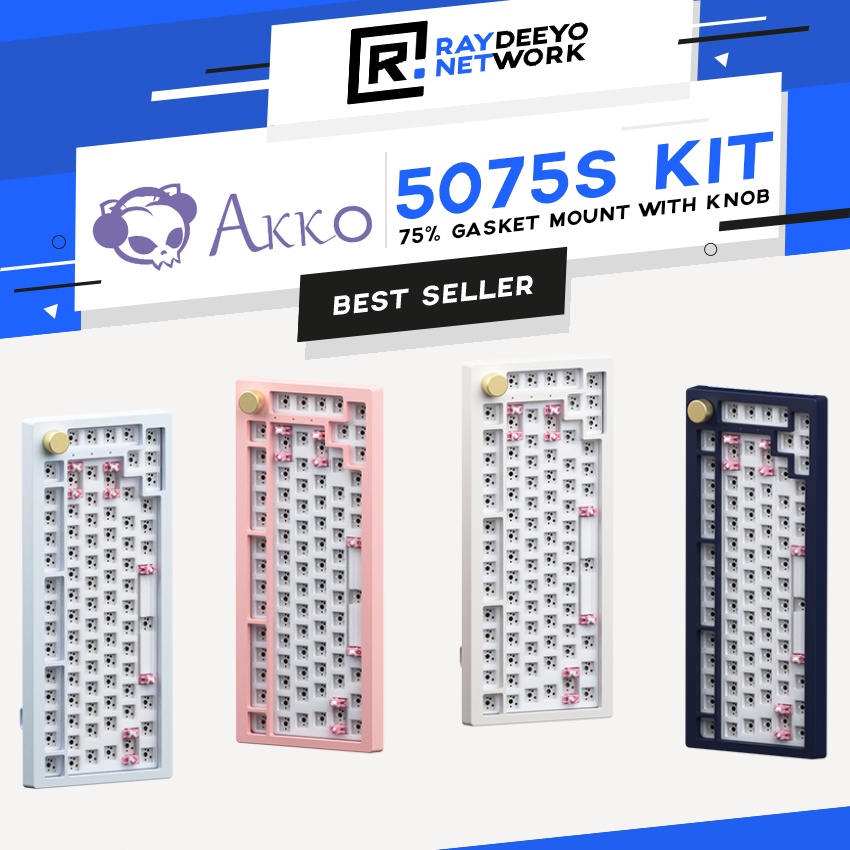 Akko 5075S Kit RGB Gasket Mount Kit with Knob Barebone Keyboard [Akko ...
