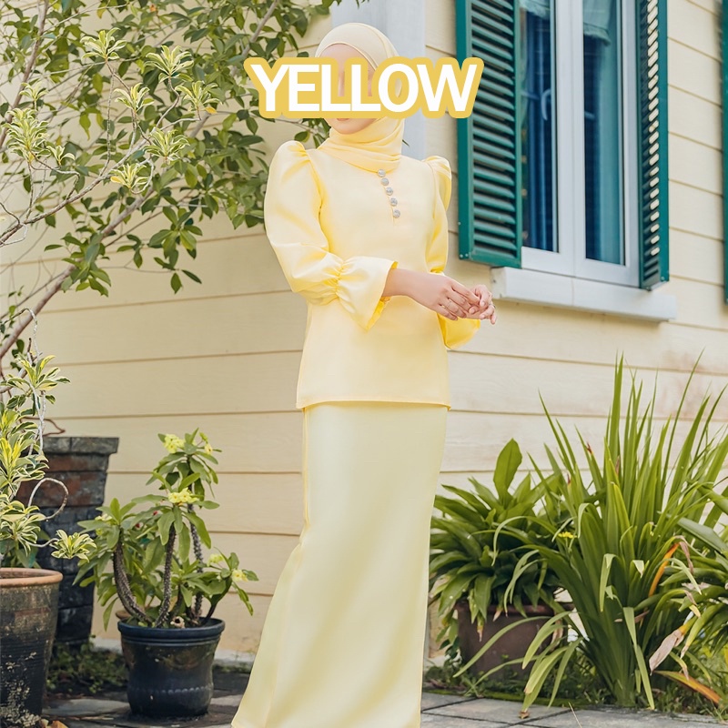 FLORENCE KURUNG IN PASTEL Satin Baju Kurung Raya Moden bridesmaid ...