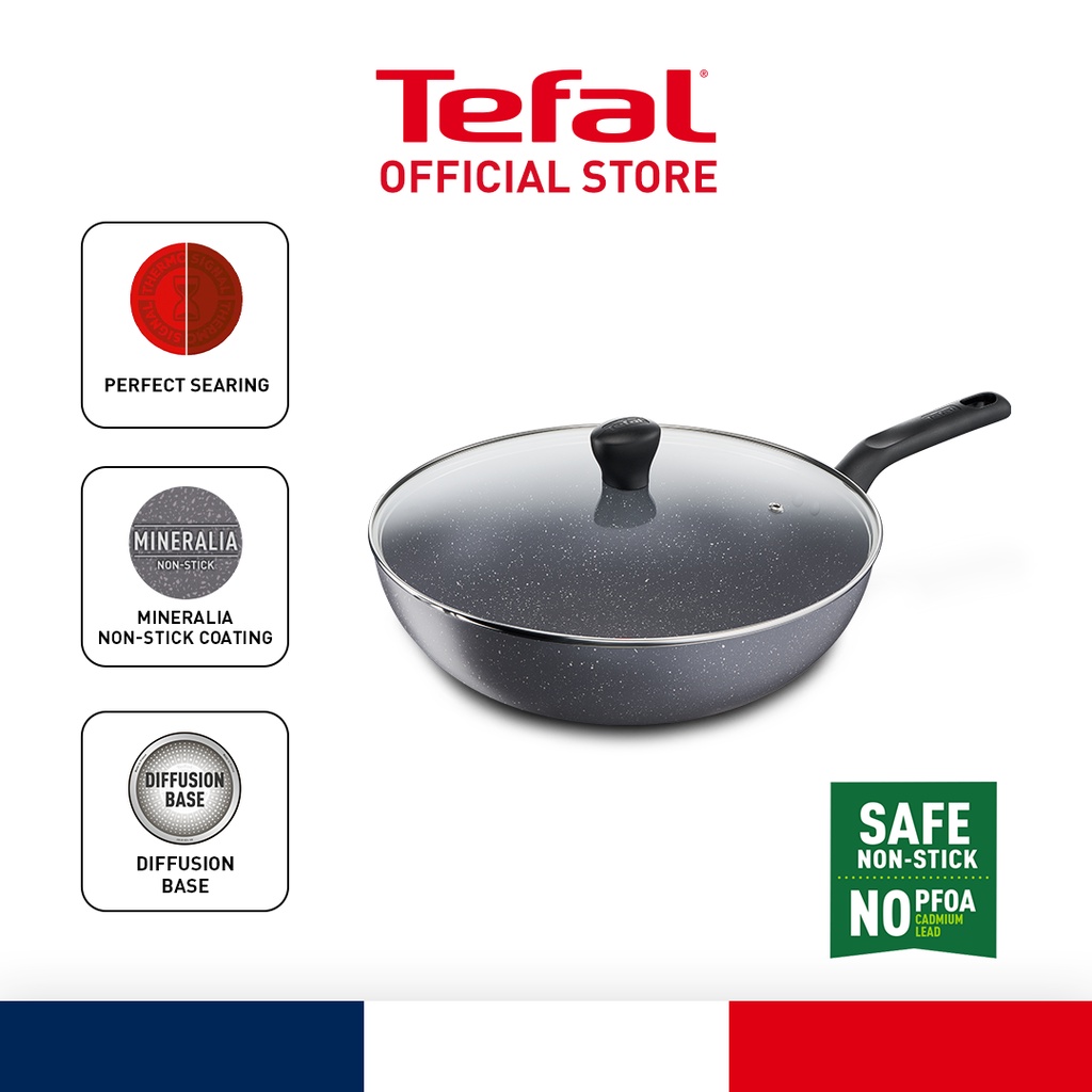 Tefal Natura Wokpan with lid 28cm | Shopee Malaysia
