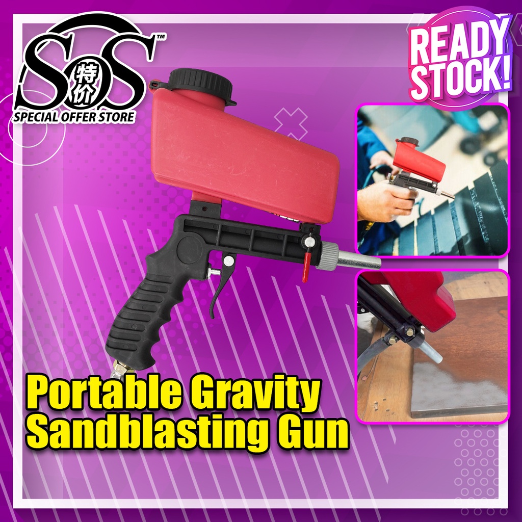 90psi Pneumatic Tool Small 【Sandblasting Gun】 Adjustable Speed Blast ...