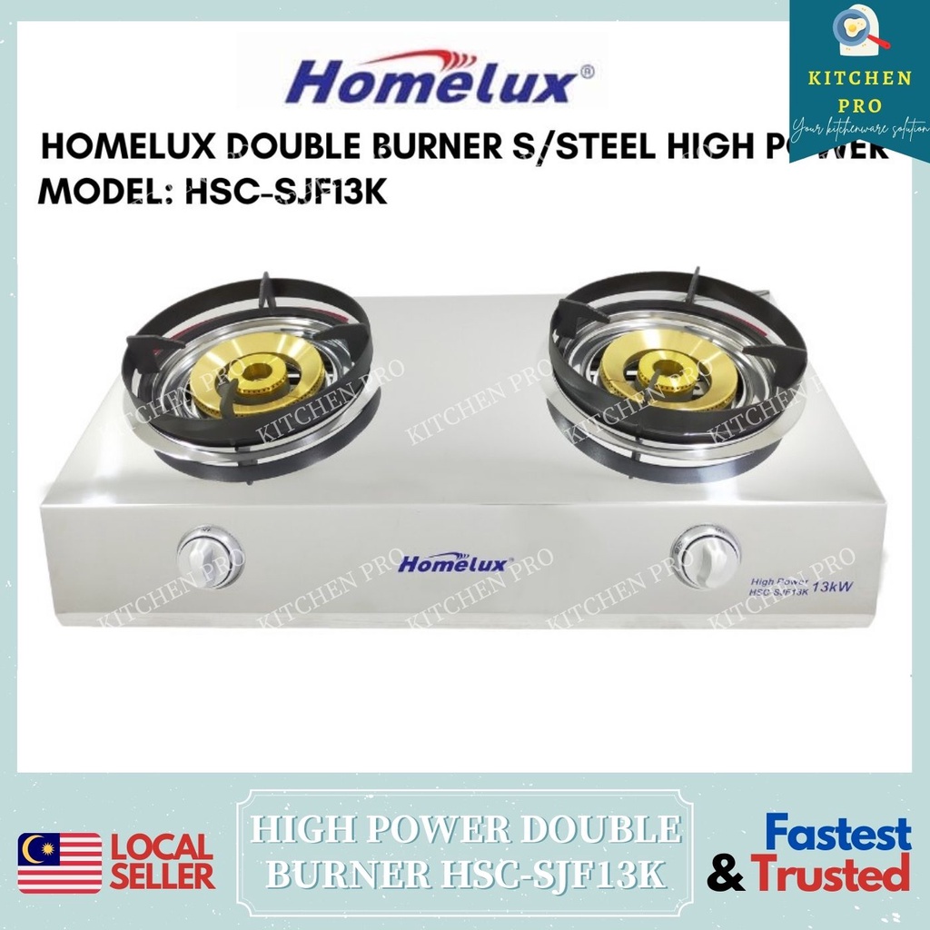 𝐊𝐈𝐓𝐂𝐇𝐄𝐍 𝐏𝐑𝐎 | HOMELUX HSC-SJF13K 2-Burner High Power Cooker / Stainless ...