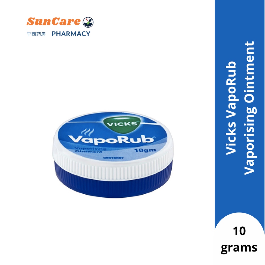 Vicks Vaporub 10g/25g/50g Cold Vaporising Ointment (EXP 2025) | Shopee ...