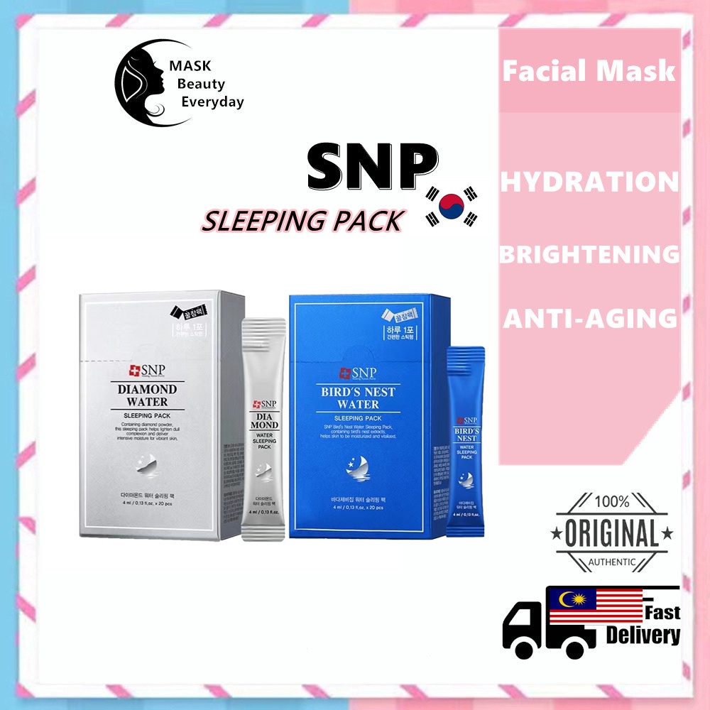 SNP Sleeping Pack Mask 4ml*20/1Box 燕窝睡眠面膜 [Ready Stock] | BIRD´S NEST ...