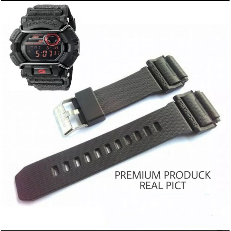 HITAM Casio G-SHOCK GD-400 GD400 GD 350 Watch Strap Gshock GD400 GD350 Black Watch Strap ...