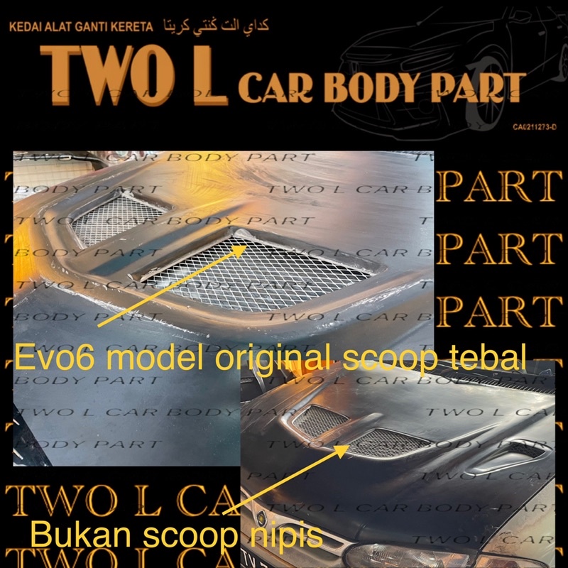 WIRA EVO 6 EVO 7 BONNET copy ori scoop tebal high quality good fitting ...