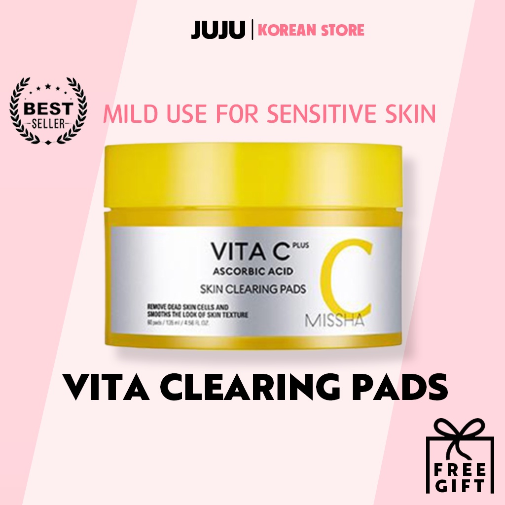 Missha Vita C Plus Ascorbic Acid Skin Clearing Pads 80 Sheets 210g Shopee Malaysia
