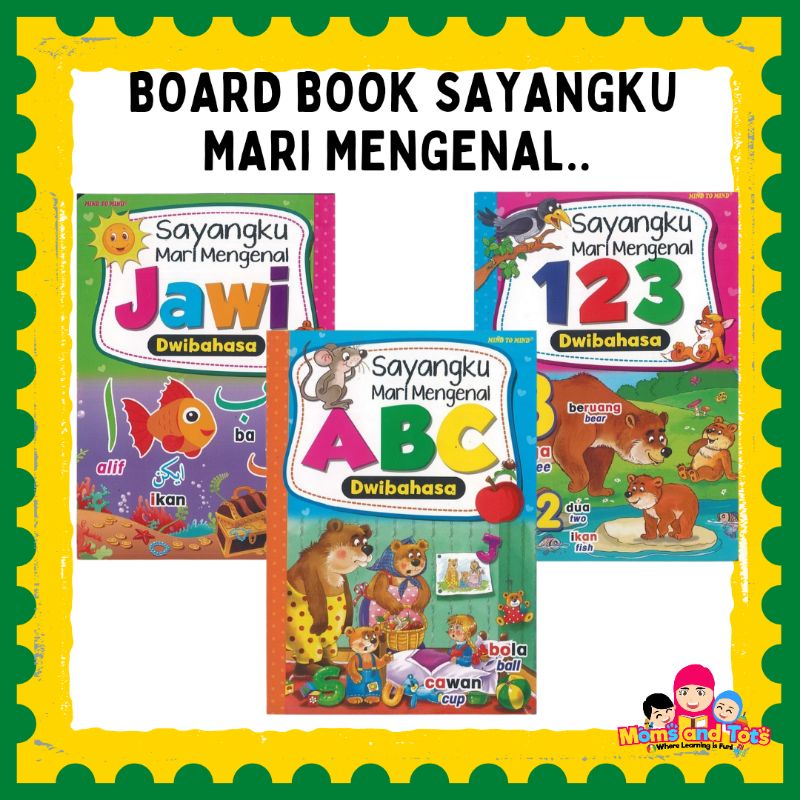 Board Book Sayangku Mari Mengenal ABC/123/JAWI | Shopee Malaysia